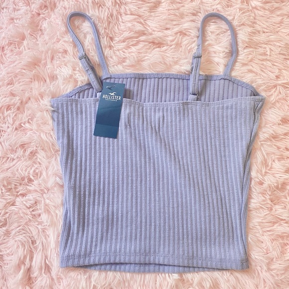 Hollister | Tops | Ribbed Periwinkle Blue Squareneck Crop Tank Top ...